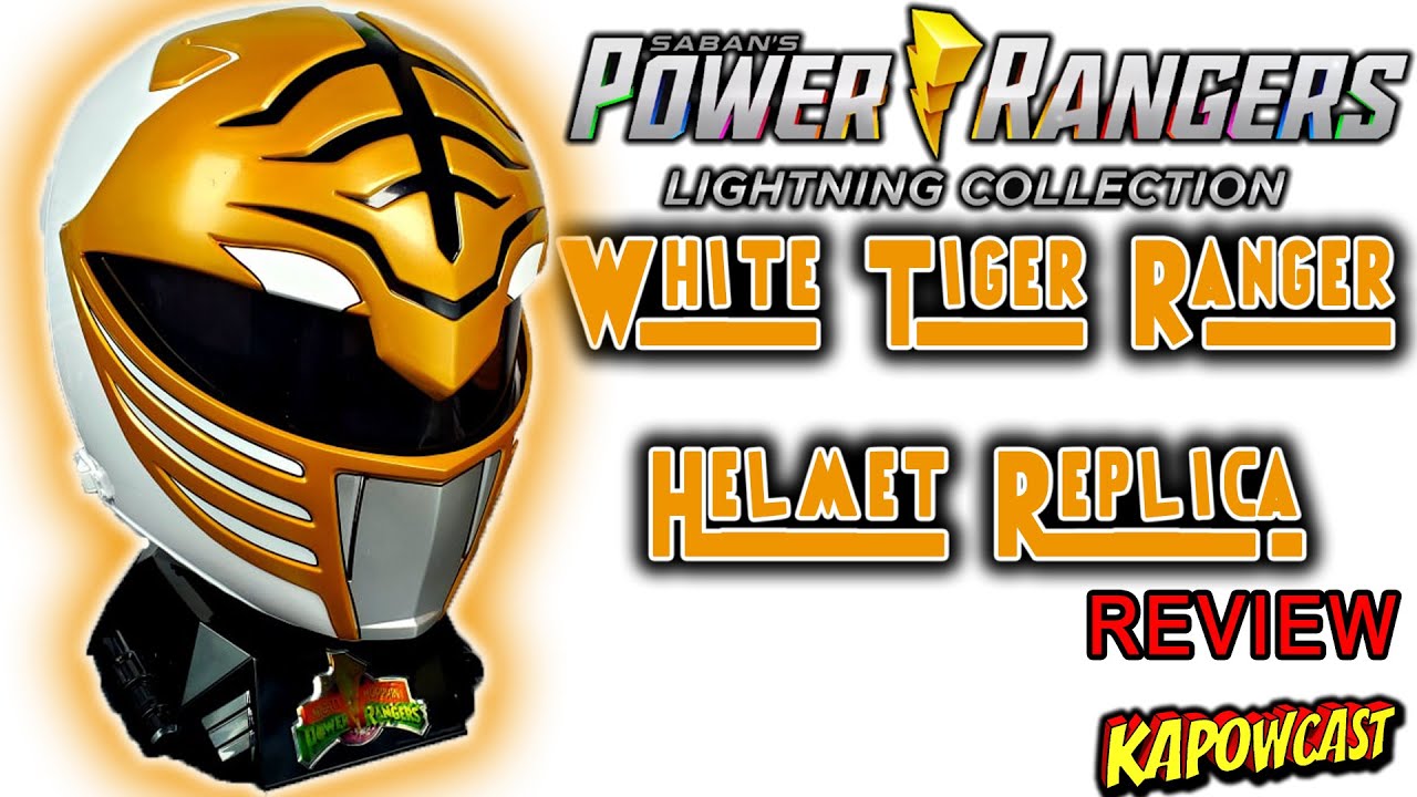 Hasbro Mighty Morphin White Tiger Ranger Helmet Unboxing and Review ...