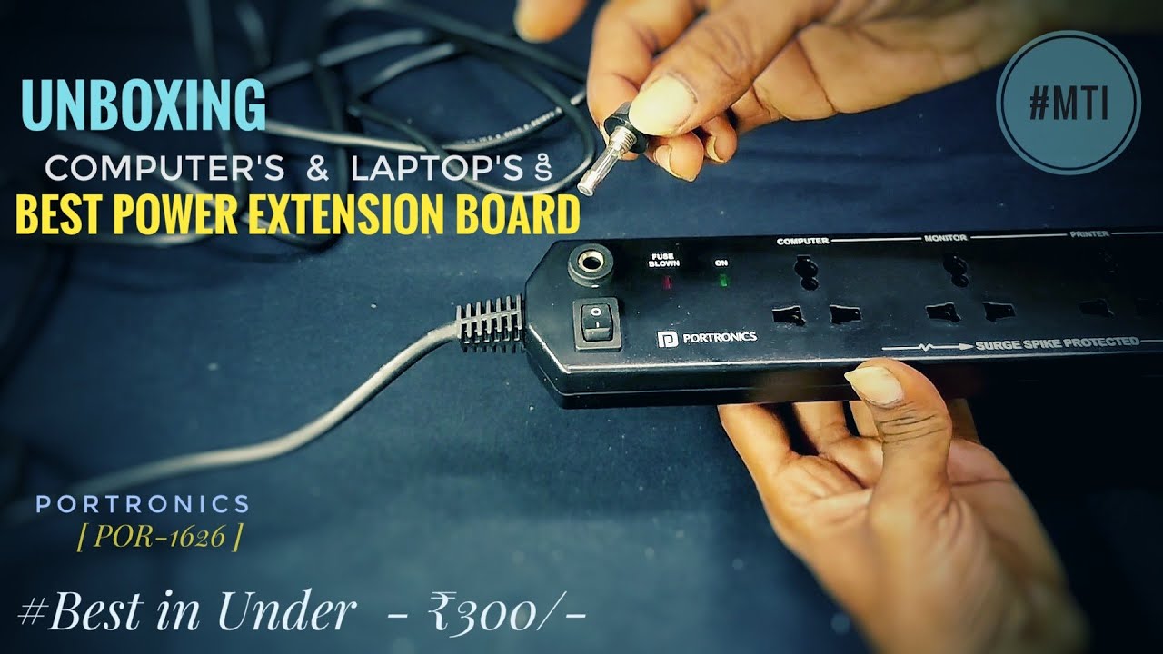 Best Power Extension Board Review in Telugu | Portronics Power Box ...