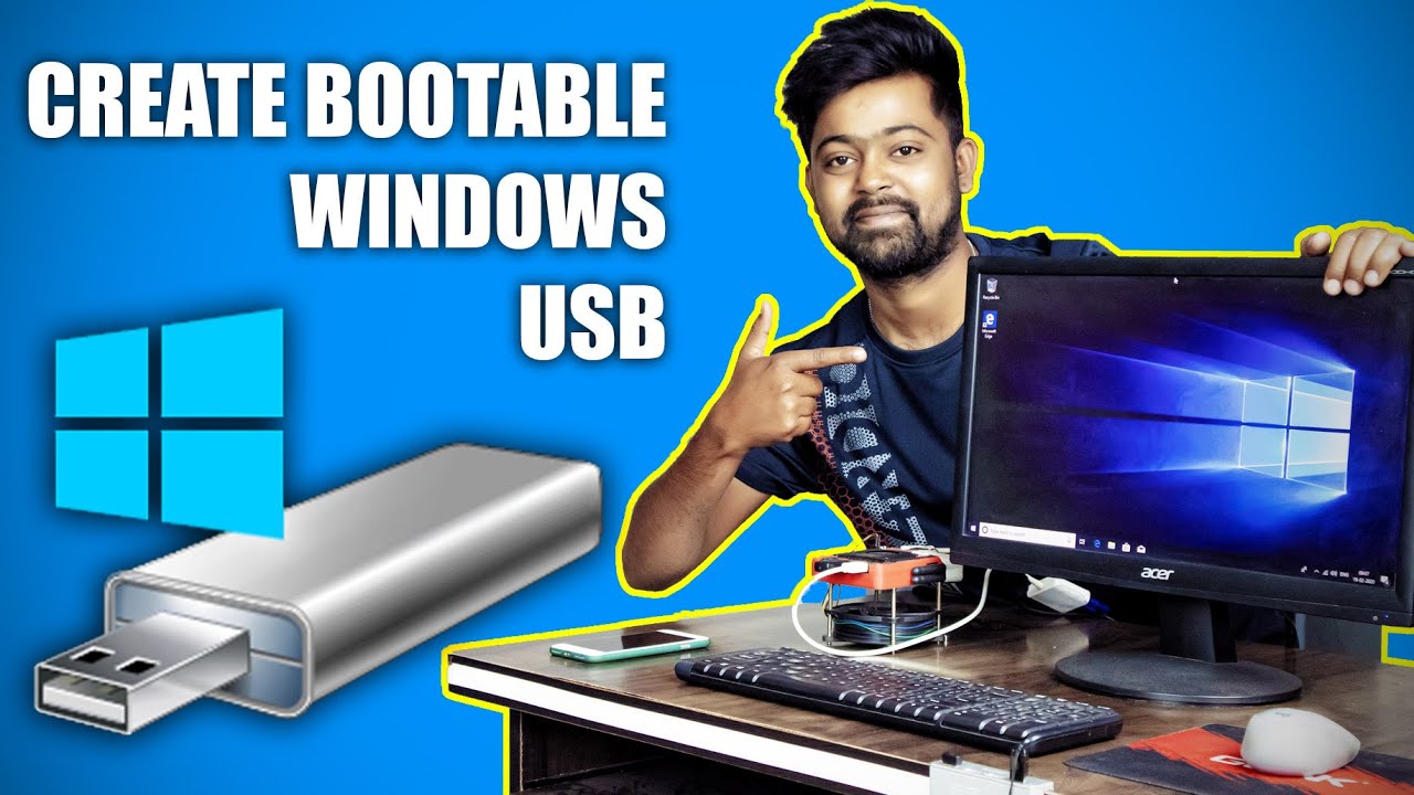 How to Create a Bootable USB Flash Drive Step by Step in Hindi | The ...