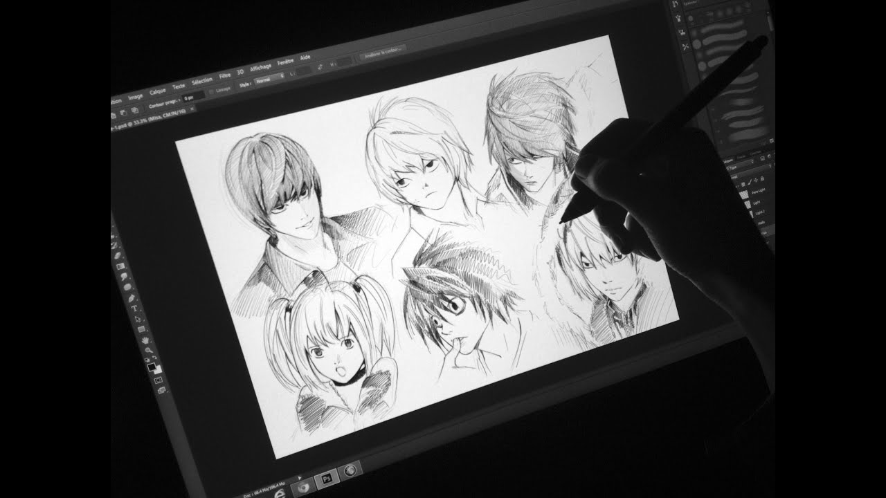 Drawing Zone - Death Note - Training - YouTube
