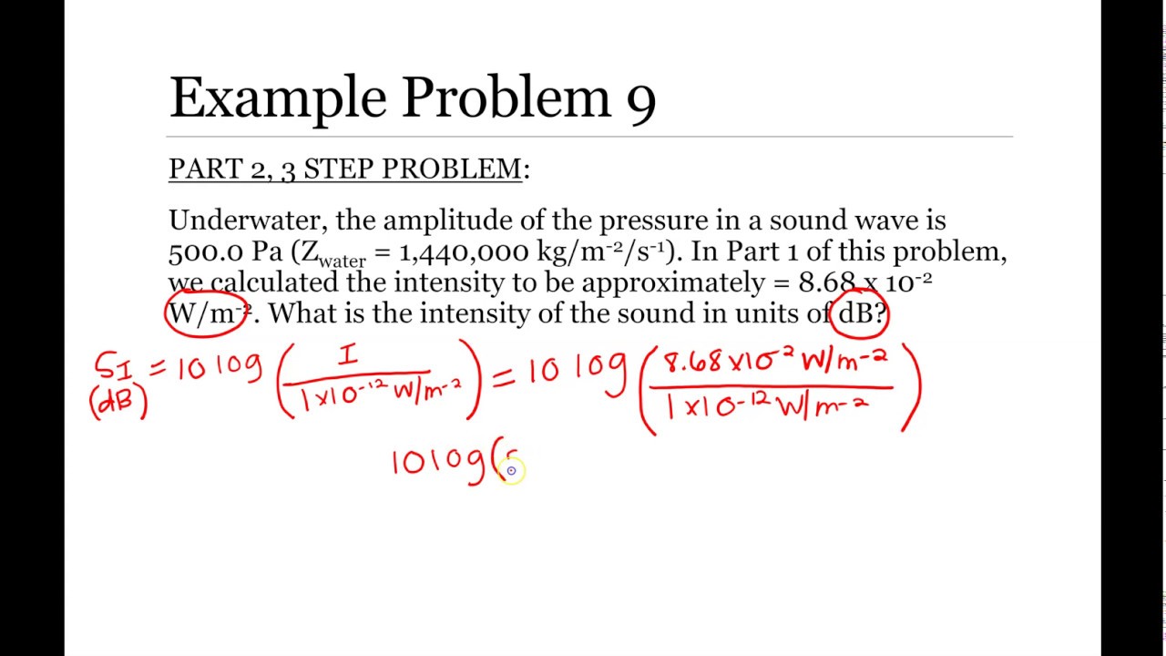 Example Problem 9 - Sound & Hearing - YouTube