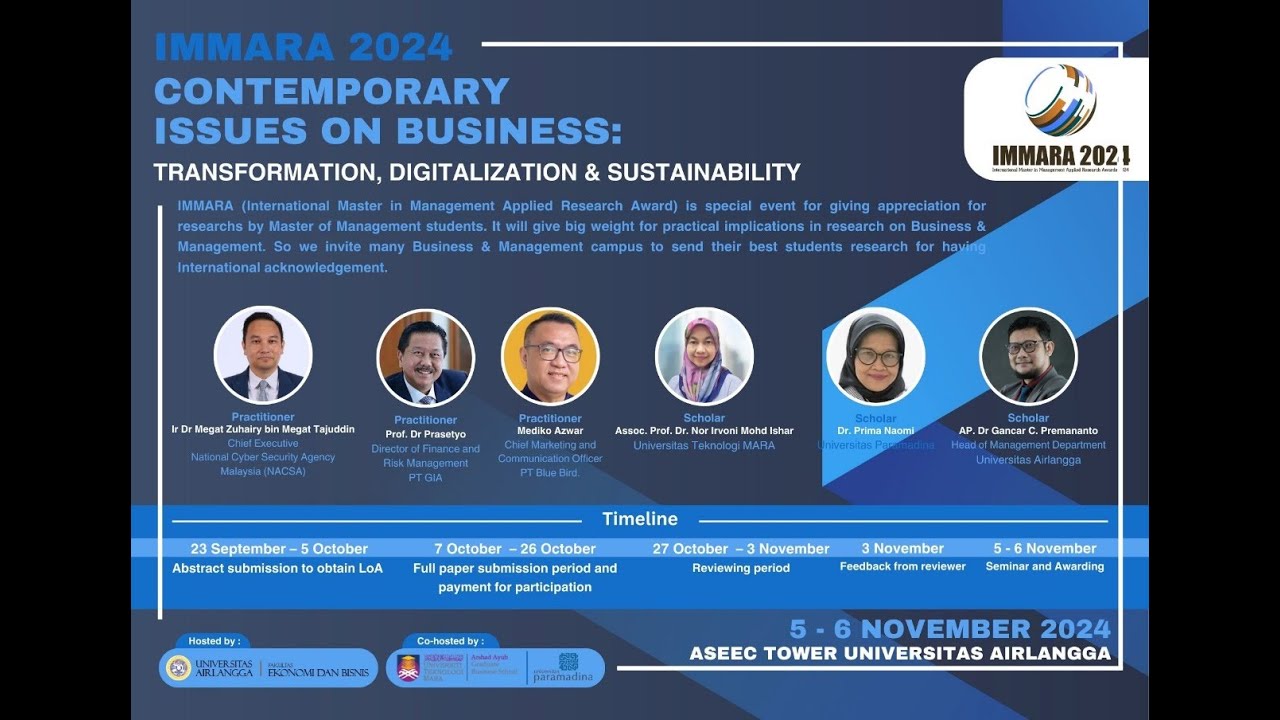 International Master in Management Applied Research Award (IMMARA) 2024 day 1 - YouTube