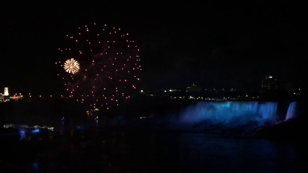Niagara Falls fireworks in Canada - YouTube