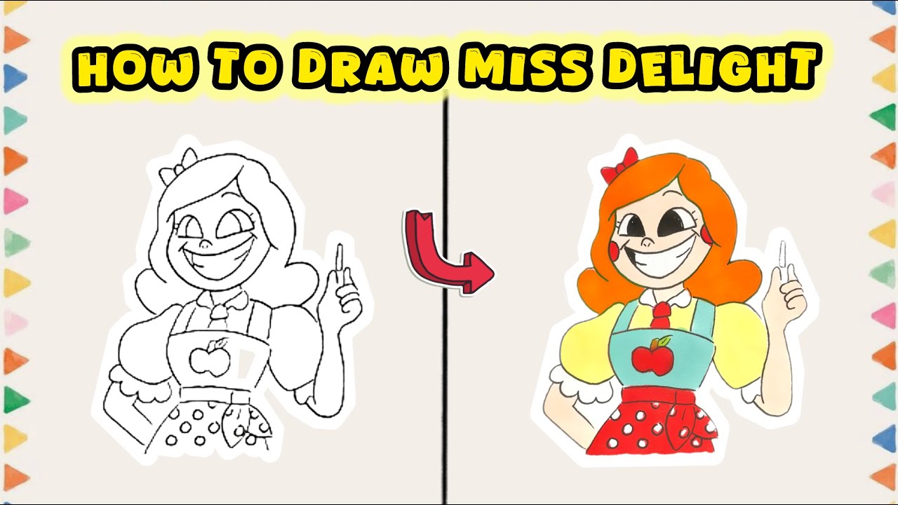 How to Draw Miss Delight from Poppy Playtime – Game Character Guide ...