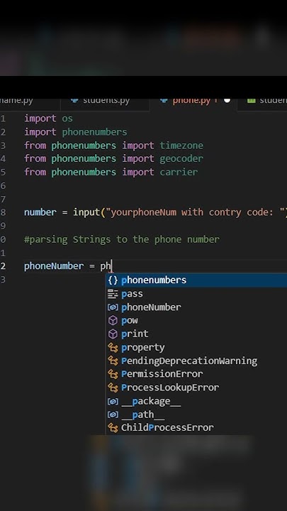 Shot code to get valuable insight on any phone number . #coding # ...