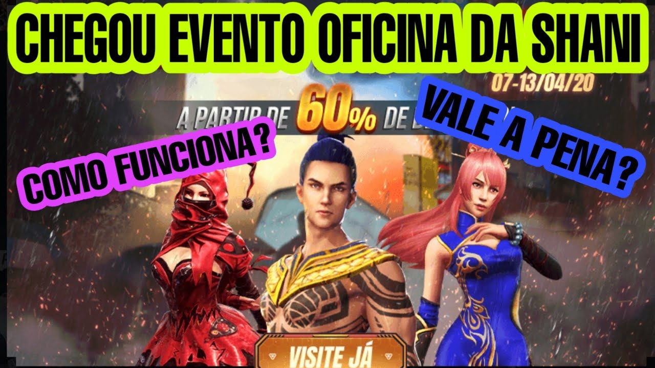 CHEGOU!!! OFICINA DA SHANI COM MUITAS SKINS TOPS, COMO FUNCIONA? VALE A ...