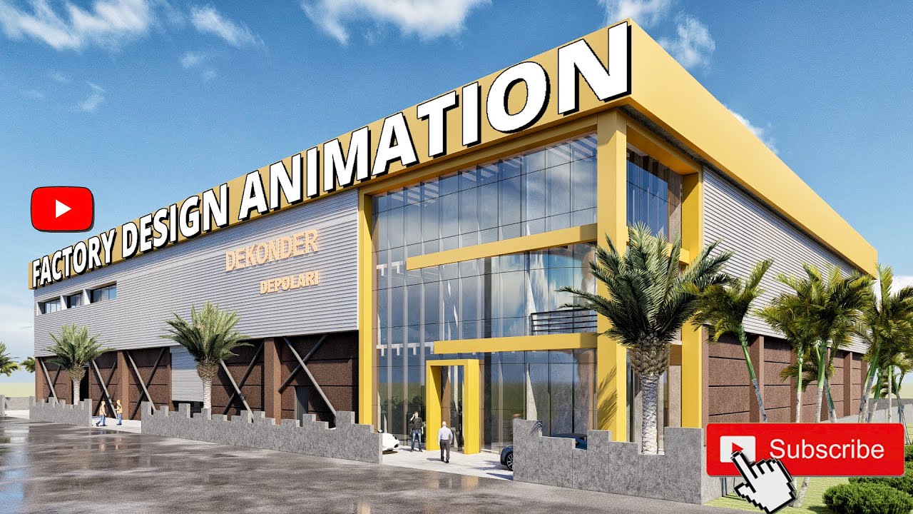 3d Architectural Animation of a Factory/Warehouse Building - YouTube