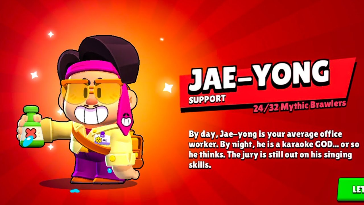Brawl Stars New Brawler Unlock Jae Yong - YouTube