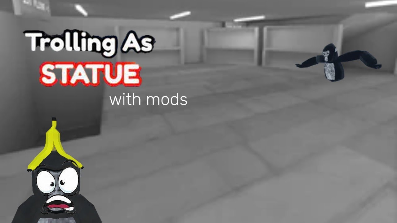 Trolling as statue with mods (gorilla tag) funny - YouTube
