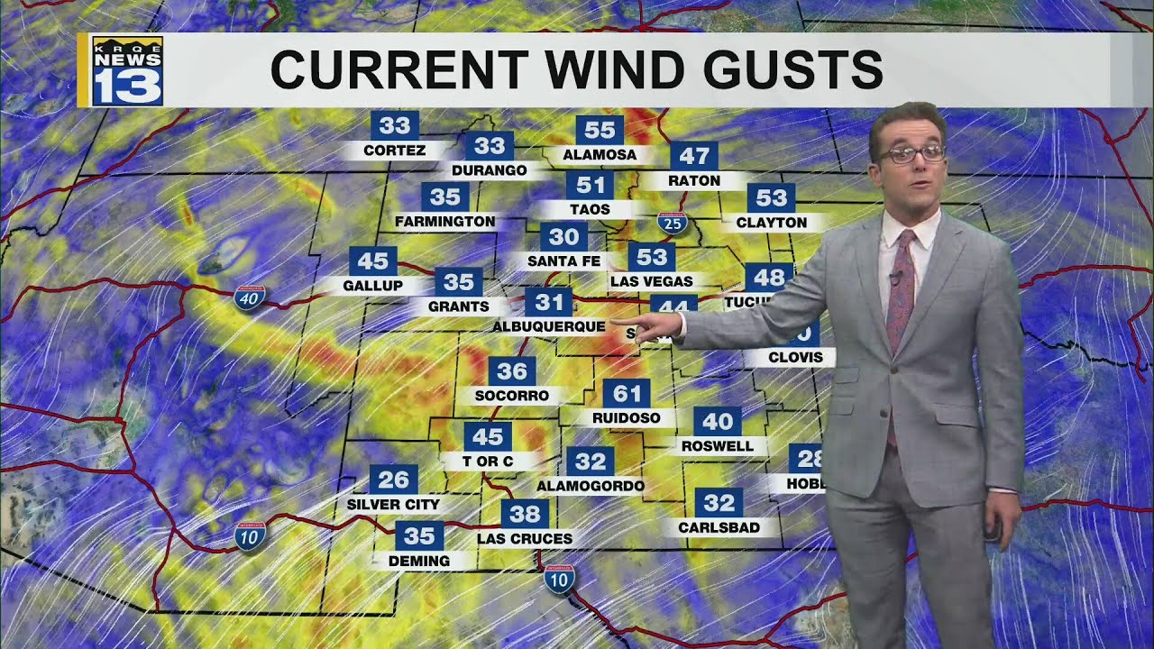 Windy & dusty today then rain/snow eventually with colder air - YouTube