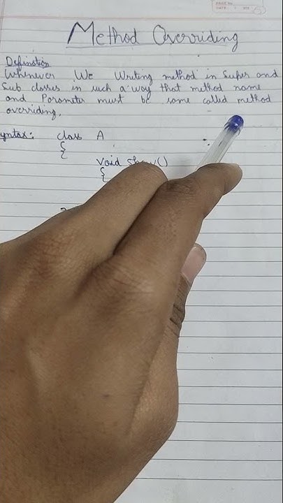 Method Overriding - YouTube