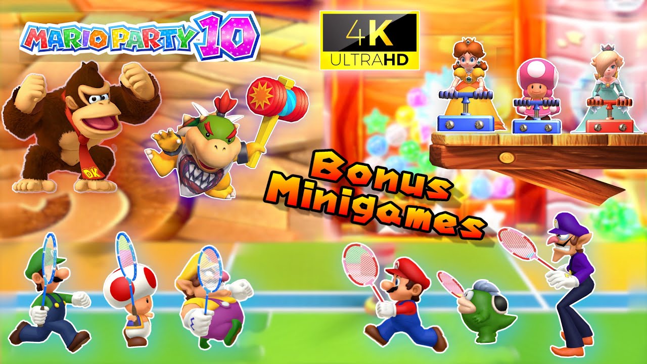 Mario Party 10 | All Bonus Minigames [Crispy 4K] - (Master Difficulty ...