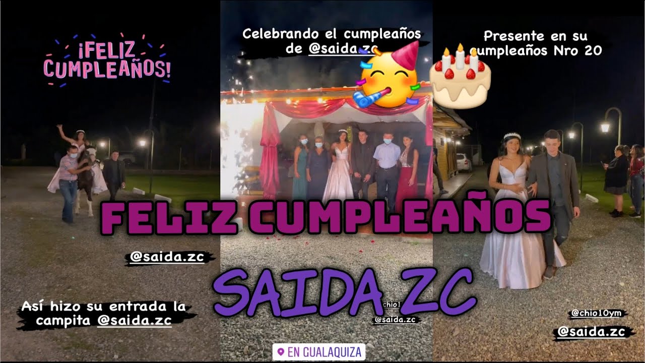 FELIZ CUMPLEAÑOS /SAIDA ZC - YouTube