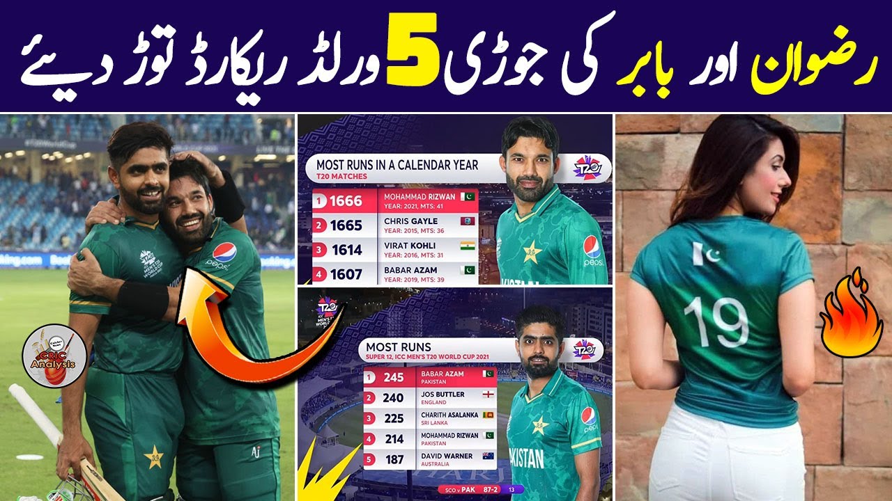 Babar Rizwan Duo Broken 5 World Record | Rizwan Most Runs in Calendar ...