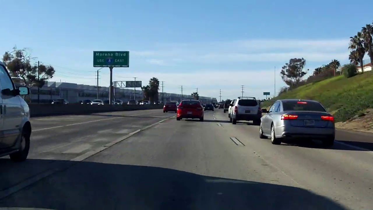 San Diego Freeway (Interstate 5 Exits 18 to 23) northbound - YouTube