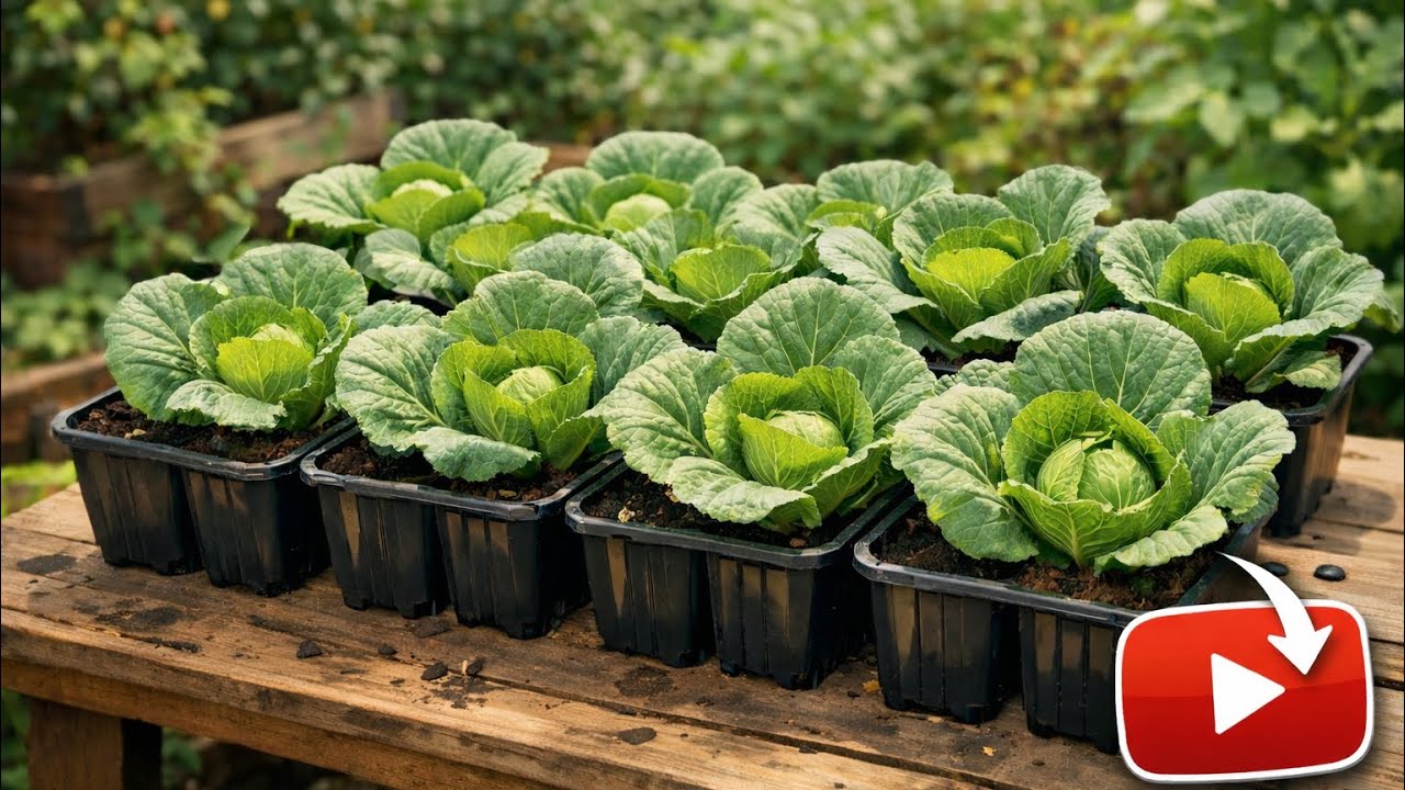 How to growing cabbage in plastic containers at home. Amazing growing ...