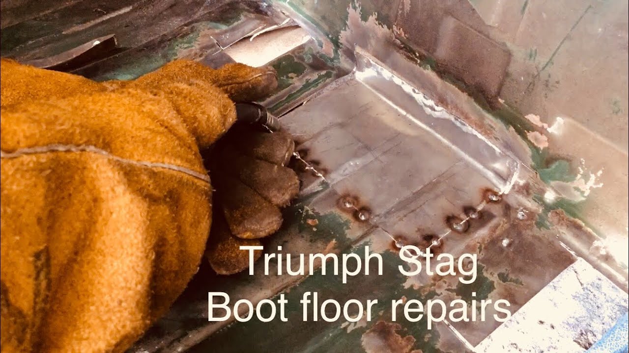 Fixing the Triumph stags boot floor - YouTube