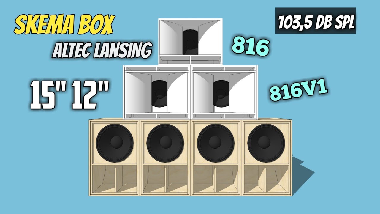 Skema box ALTEC LANSING!! 816 DAN 816V1 15 INCH DAN 12 INCH - YouTube