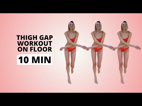 Thigh Gap Workout On Floor Lean Slim Legs 10 Minutes / Nina Dapper