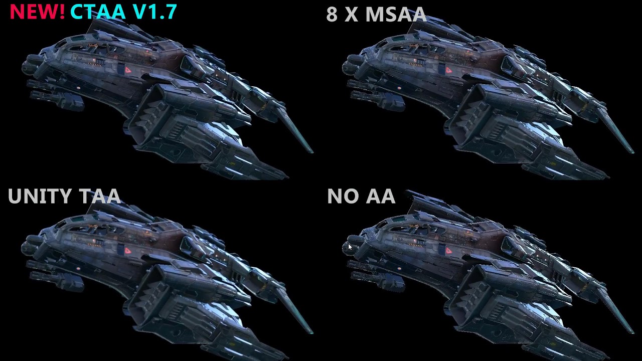 CTAA FOR UNITY STRESS TEST 3 VS OTHER Anti-Aliasing Options - YouTube
