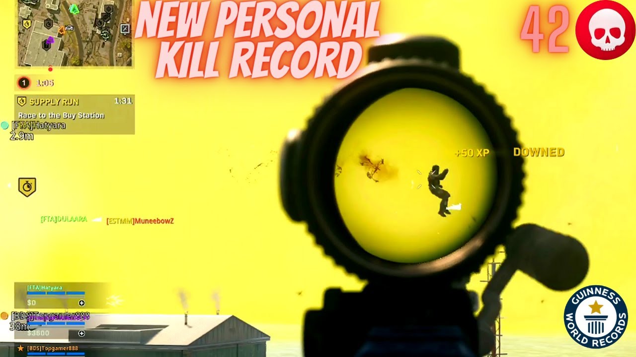 WARZONE NEW PERSONAL KILL RECORD 42KILL GAME WORLD RECORD - YouTube
