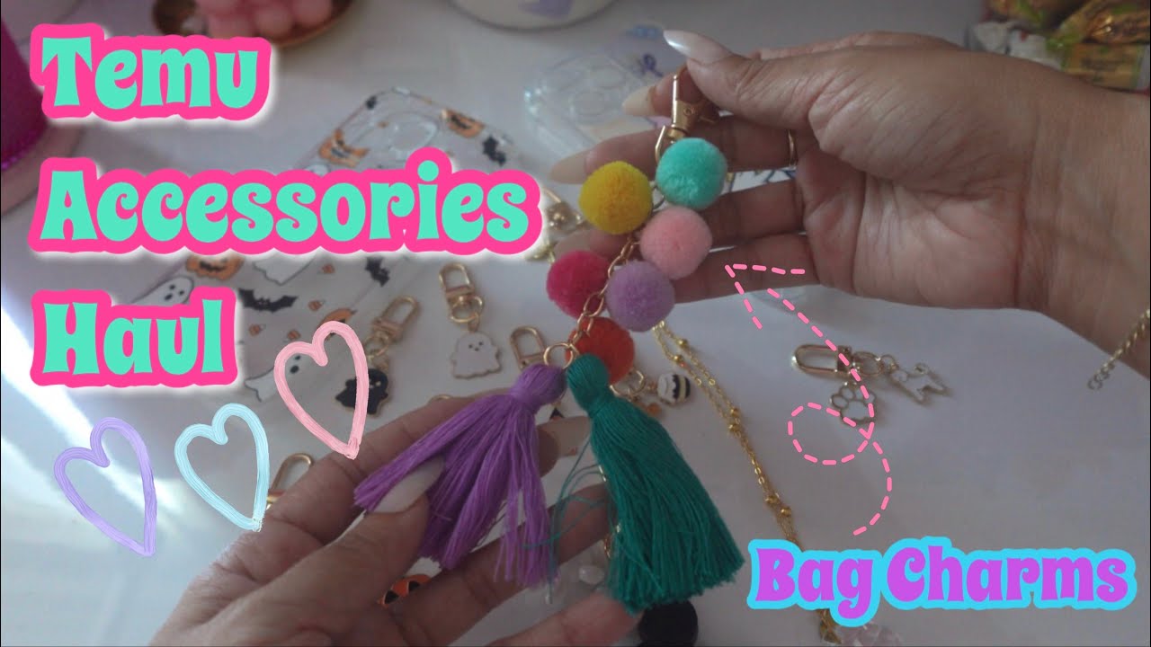 MORE BAG CHARMS 💟 TEMU MINI ACCESSORIES HAUL 💞 - YouTube