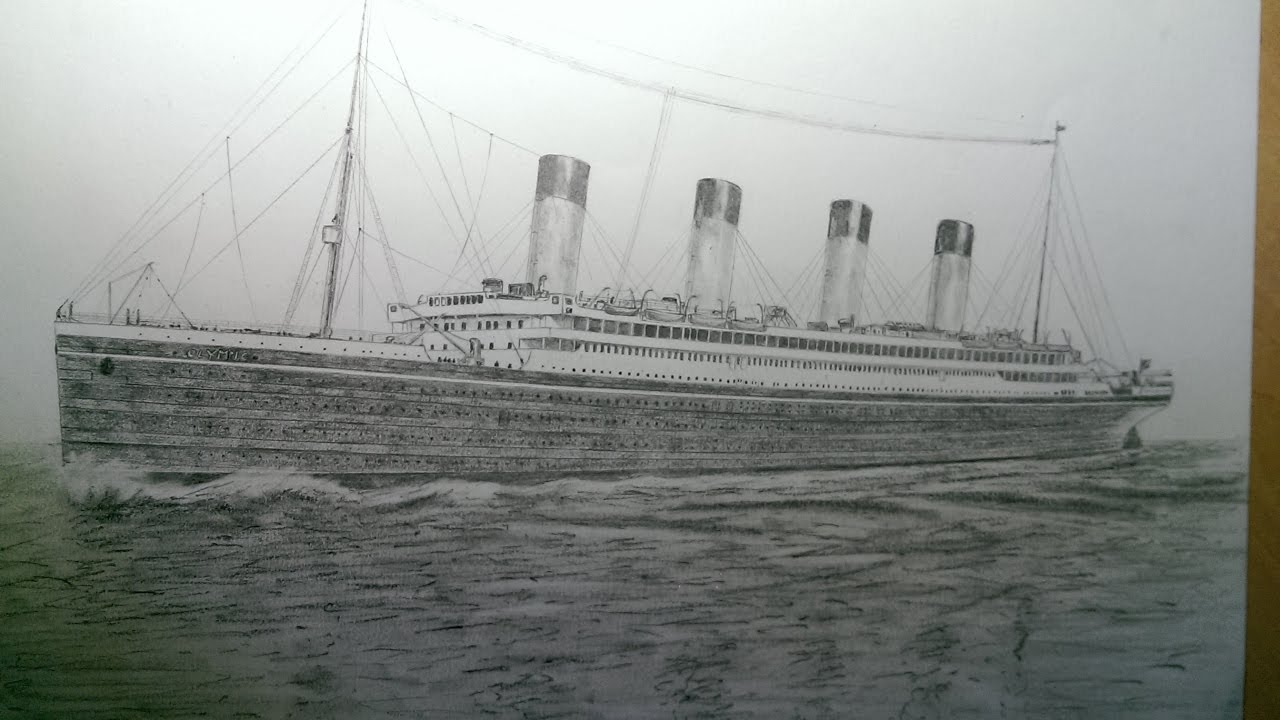 HOW TO DRAW RMS OLYMPIC | 2017 - YouTube