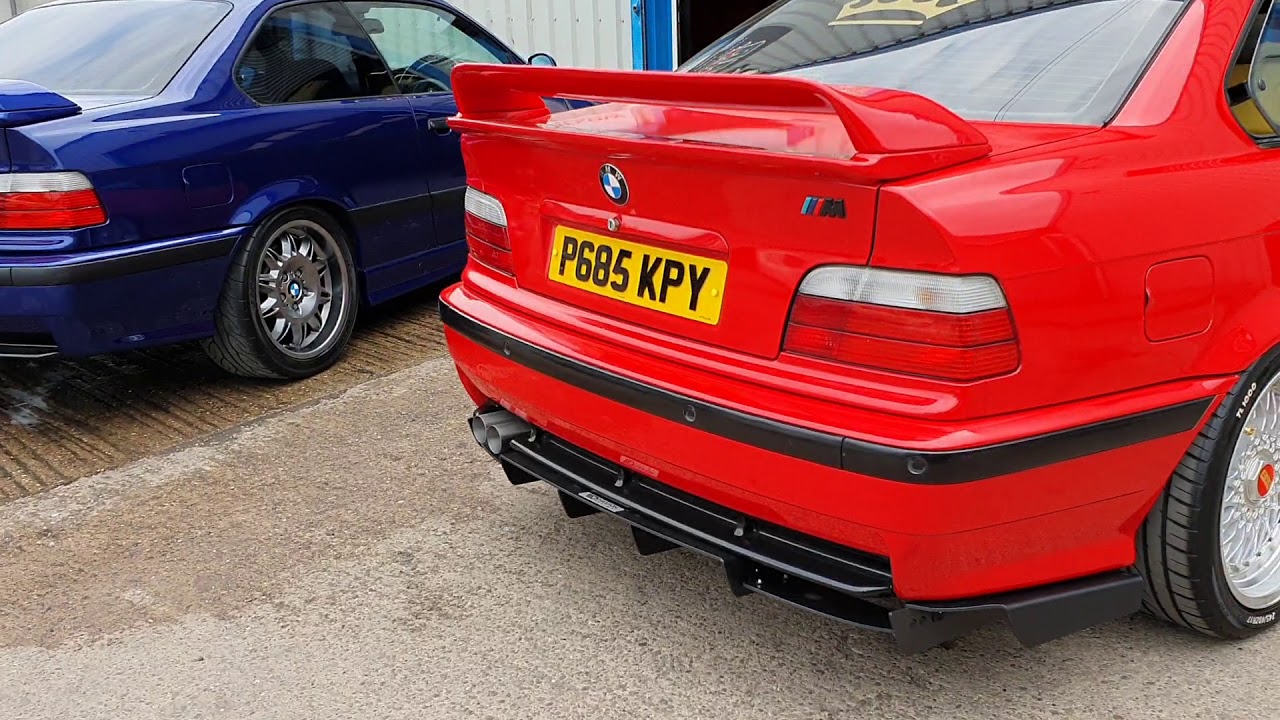 E36 328 custom exhaust - YouTube