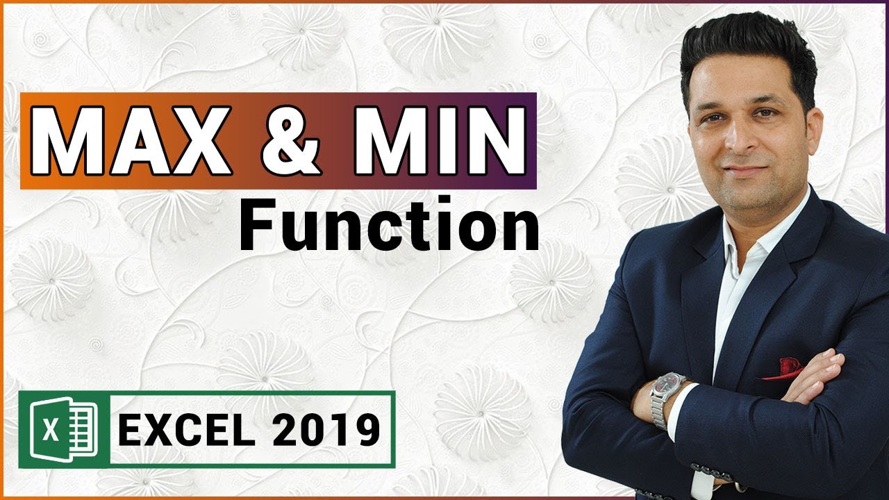 Max And Min Function In Excel Microsoft Excel Tutorial Youtube 0184