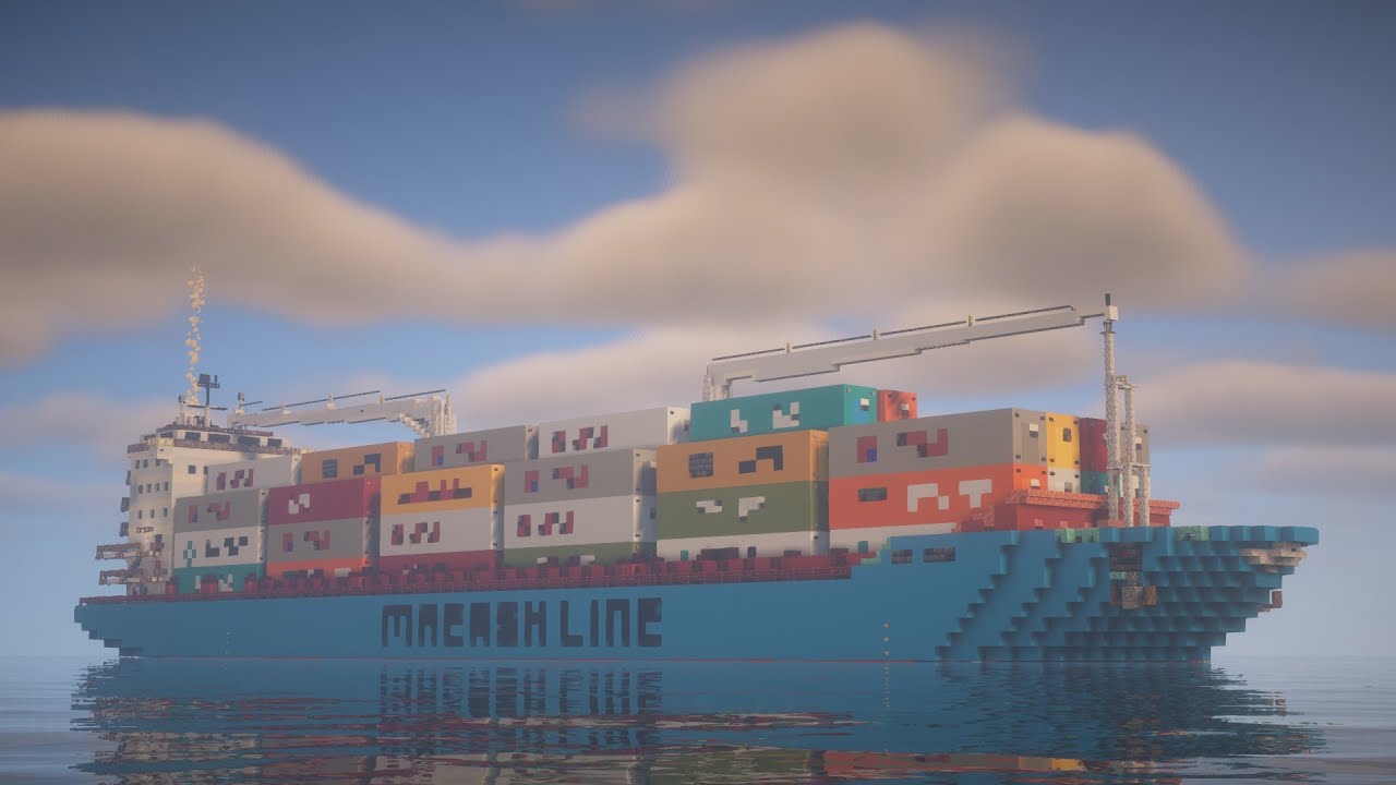 Minecraft: How to build a Container Ship in Minecraft (Maersk Alabama ...