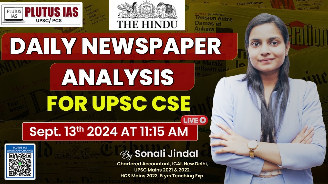 13th September 2024 | The Hindu Newspaper Analysis | Daily Current ...