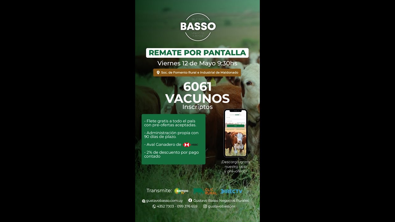12/05/2023 Pantalla Basso - Gustavo Basso Negocios Rurales - YouTube