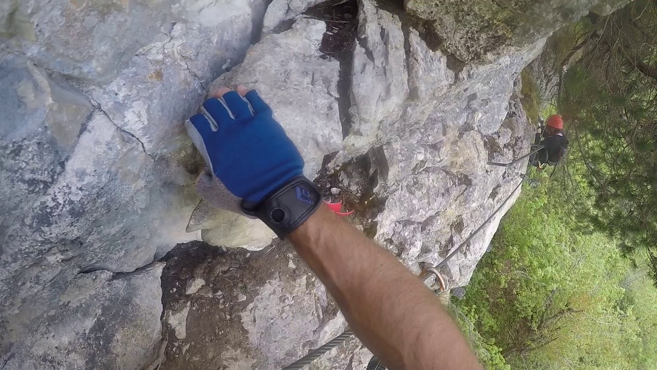 Via Ferrata de la Cascade du Dar aux Diablerets - YouTube