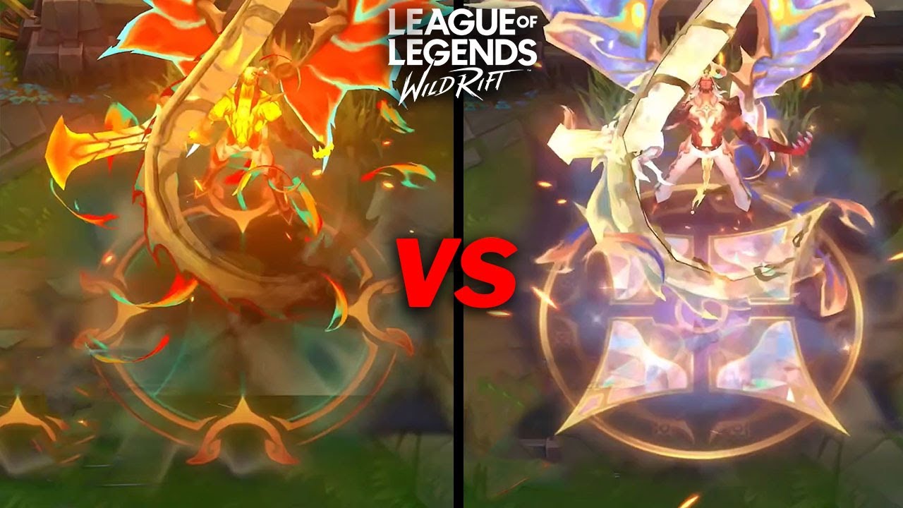 Prestige Dragon Lantern VS Dragon Lantern Aatrox : Skin Comparison ...