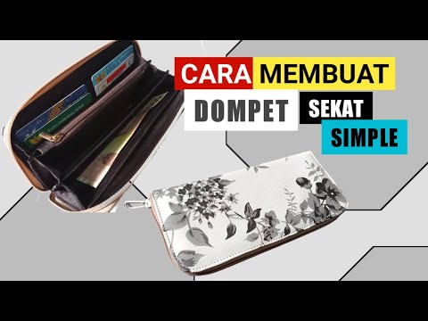 Cara membuat dompet sekat simple || free pattern