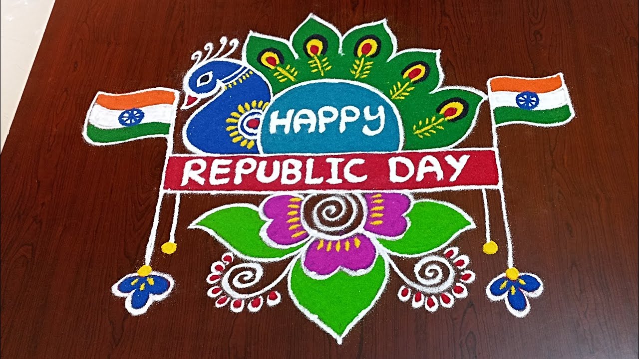 8×2dots Republic day special rangoli designs|independence day rangoli ...