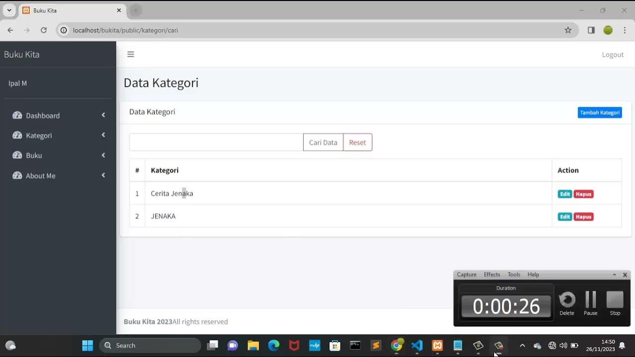 Belajar PHP MVC CARI DATA KATEGORI BUKU 8 - YouTube