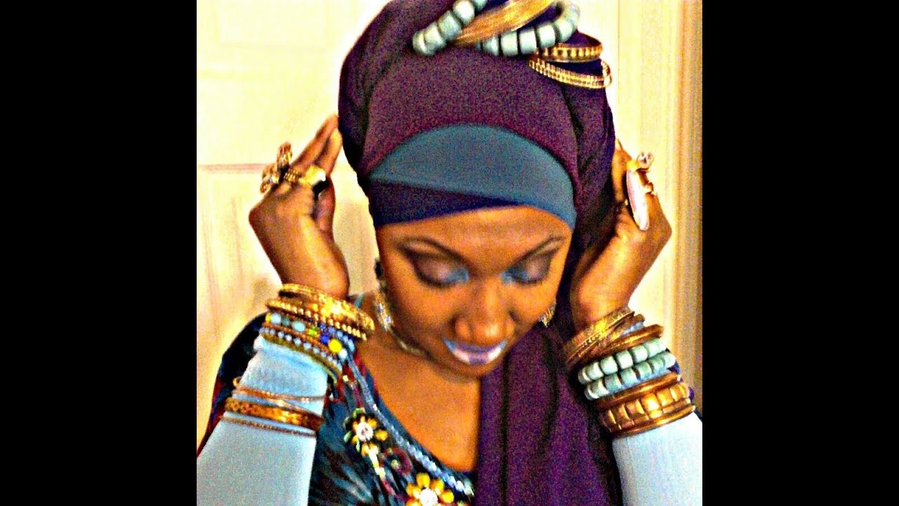 Tall headwrap/turban underwrap method. - YouTube