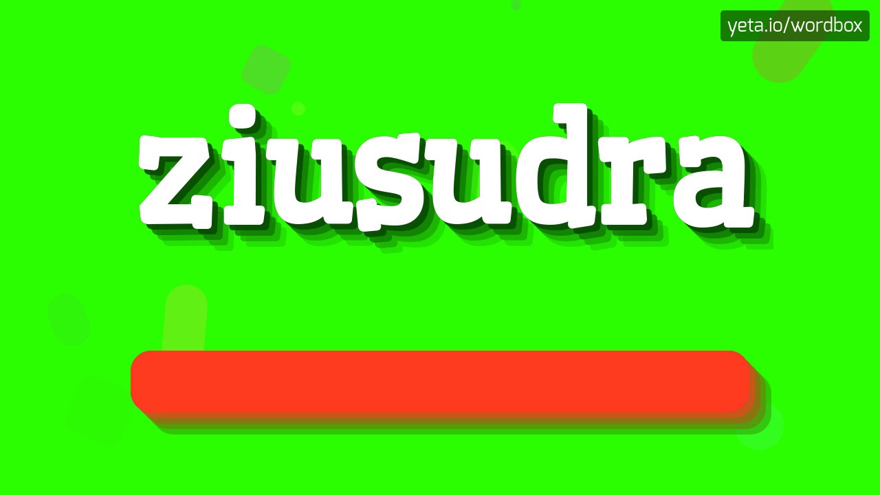 ZIUSUDRA - HOW TO PRONOUNCE IT!? - YouTube