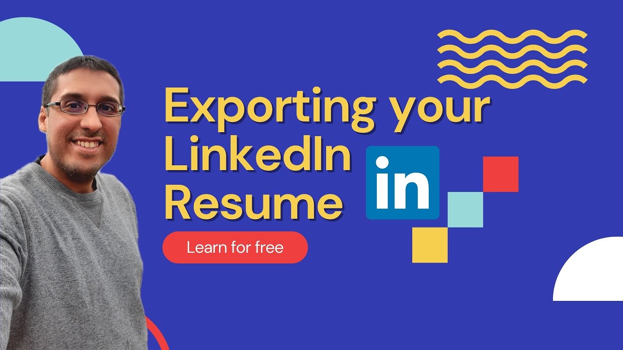 How to export your LinkedIn resume the easy way! - YouTube