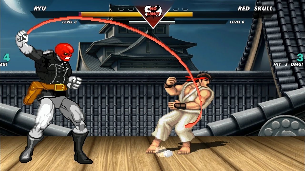 Ryu vs Red Skull - High level insane fight ! - YouTube