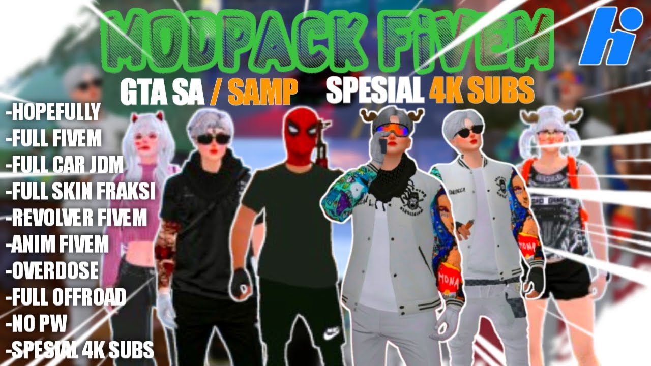 MODPACK FIVEM SAMP SPECIAL 4K SUBS!!! - YouTube