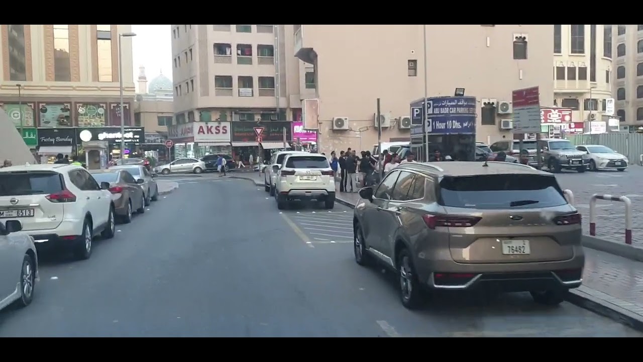 Bur Dubai🇦🇪🌴 👈🏻🚚 Mina Bazaar (Gold Souk) Evening Driving Very nice 👀👀👀👈 ...