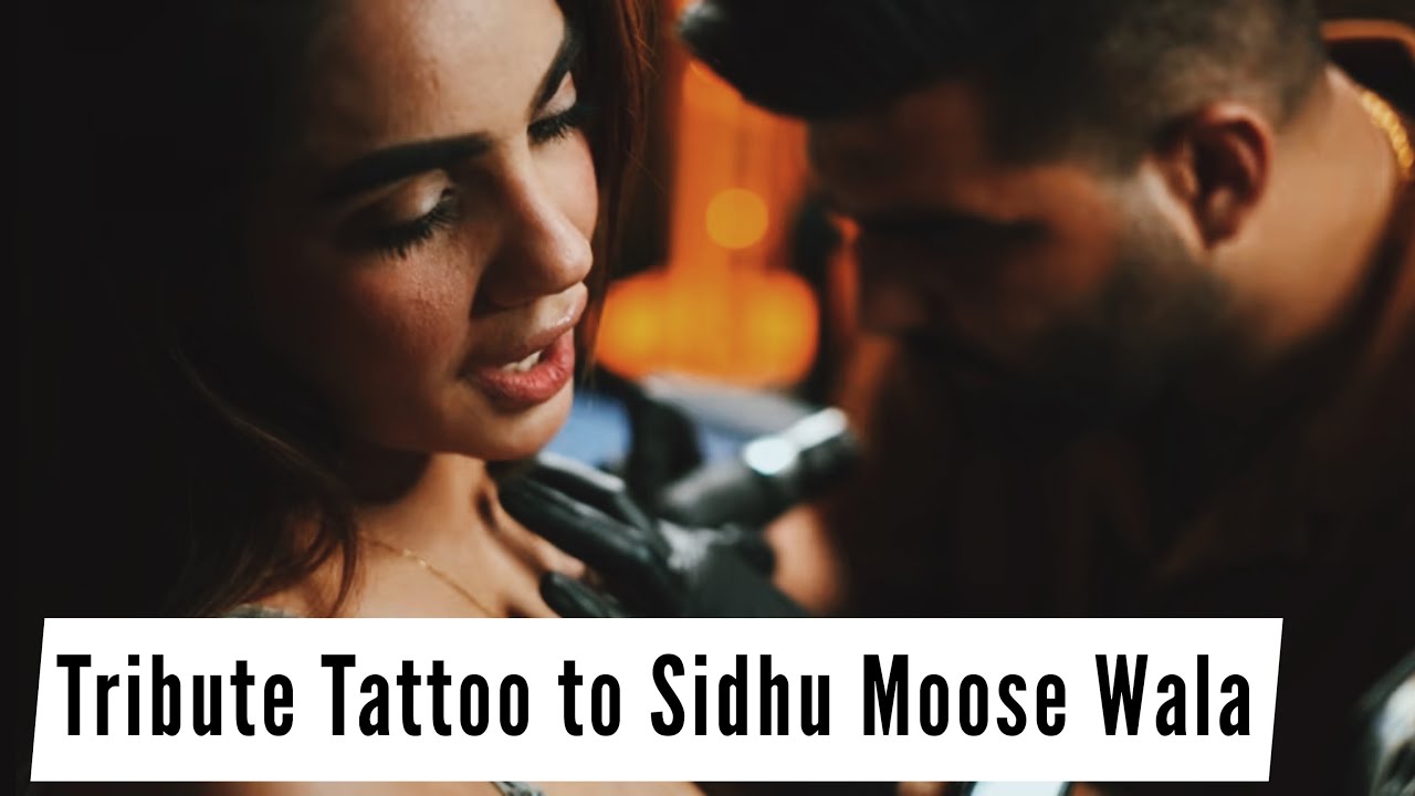 Tribute tattoo to Legend @SidhuMooseWalaOfficial 👑 By Sahiba Sherni ...