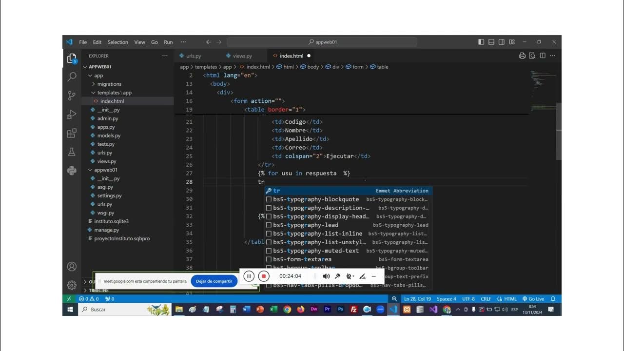Conexión Python-Django con Sqlite3 parte3 - YouTube