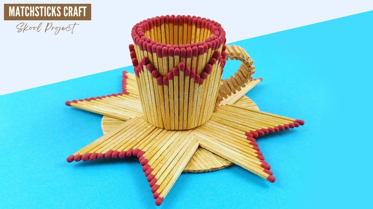 Matchstick Art and Craft Ideas Skool Project | New Design Diy ...