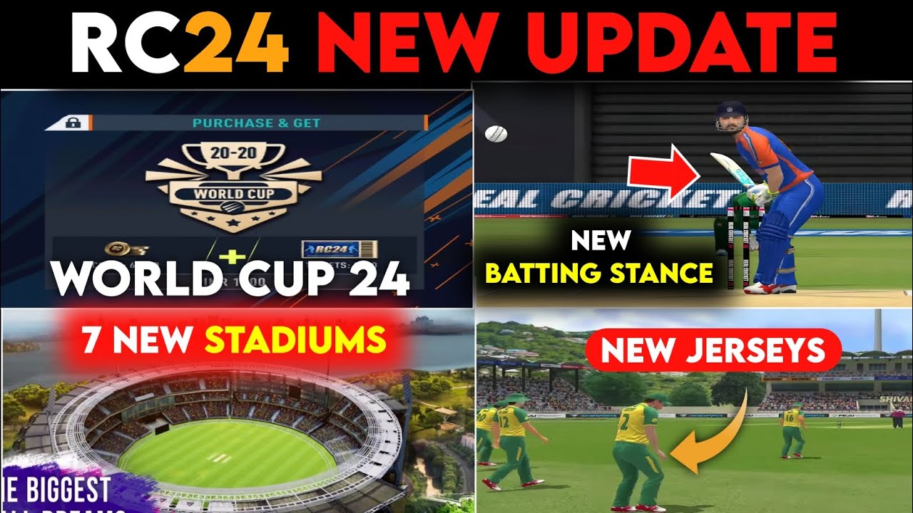 🔥RC24 New Update Launched | New BATTING STANCE , 7 New Stadiums , More ...