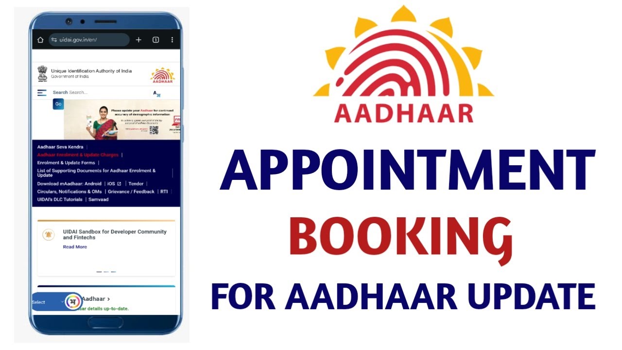 How to Book Appointment for Aadhaar Update | Aadhaar Update Ke Liye ...