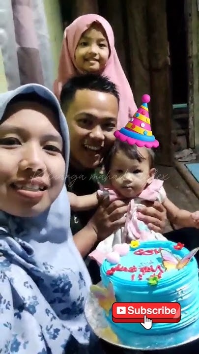 SATU TAHUN PENUH CINTA ️, SELAMAT ULANG TAHUN ADIK NAFISAH! #shorts #ulangtahun #birthday #party ...