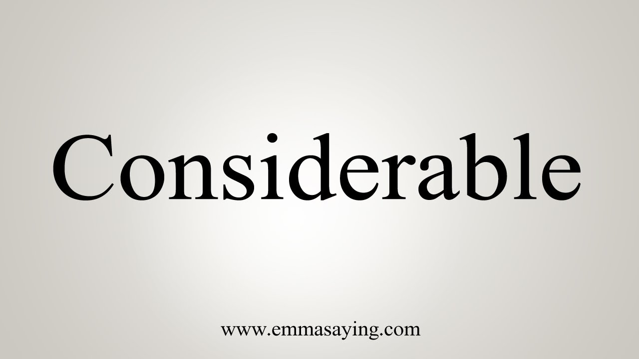 How To Say Considerable YouTube how-to-say-considerable-youtube